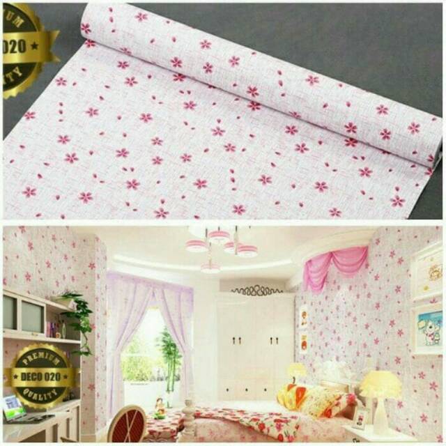 Jual Wallpaper Sticker Dinding Pink Bintang Bintang 10M x 45Cm | Shopee Indonesia