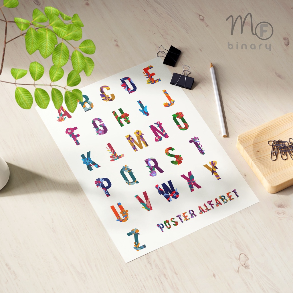Jual Poster Alfabet Animasi Bunga | Edu-01 | Poster Edukasi Anak ...