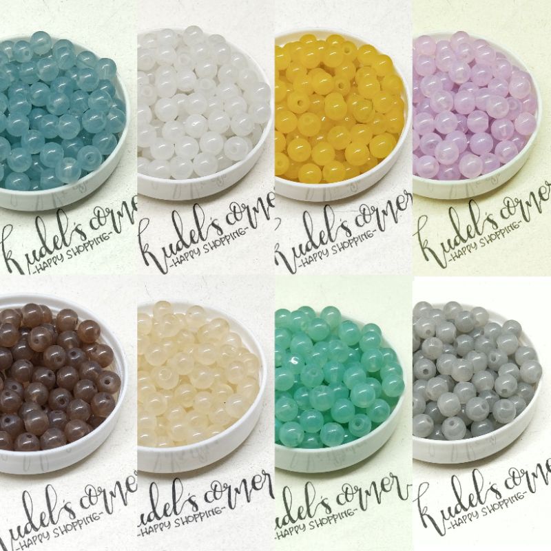 Jual 20pcs mutiara jelly /batu mutiara/ mutiara berat 6mm | Shopee ...