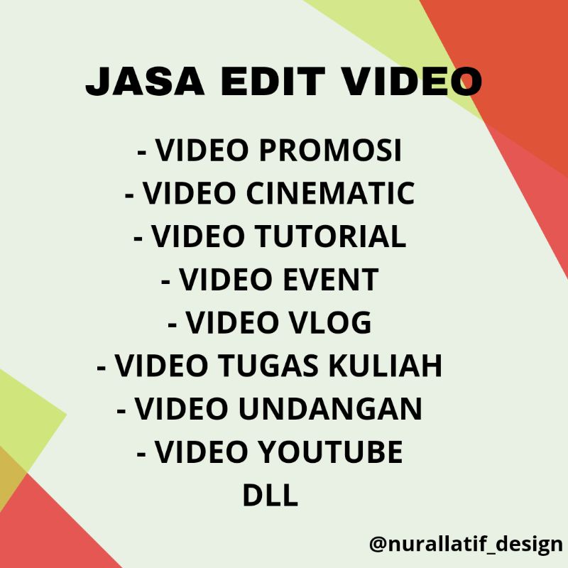 Jual Jasa Editing Video Murah, Edit Video Promosi, Cinematic, Vlog ...
