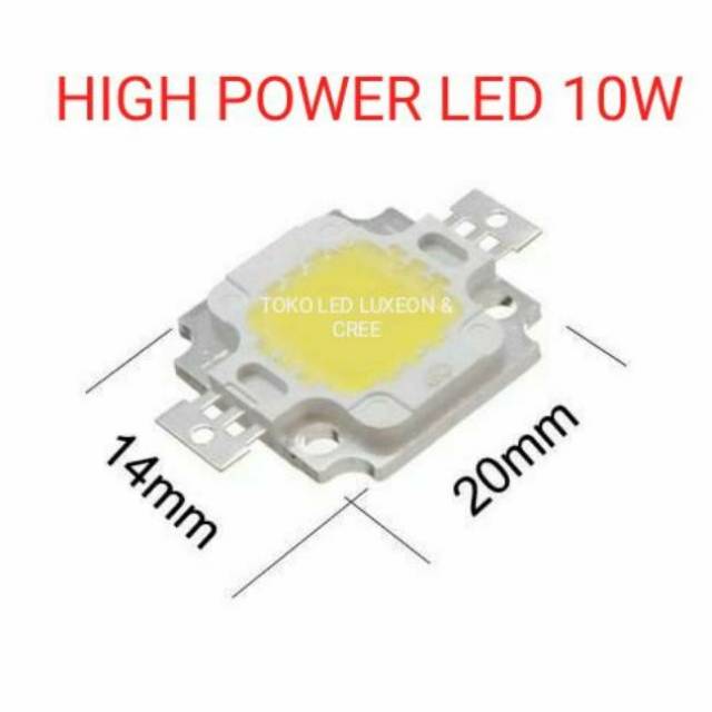 Jual 10W 12V HIGH POWER LED WHITE HPL PUTIH | Shopee Indonesia