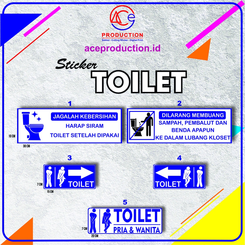 Jual STIKER TOILET STIKER PENUNJUK TOILET | Shopee Indonesia