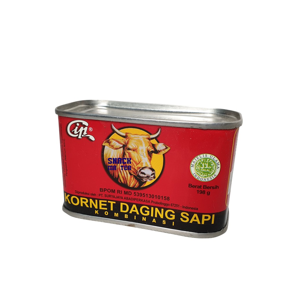 Jual Kornet Daging Sapi CIP Kaleng Medium Size - Netto 198 gr | Shopee ...