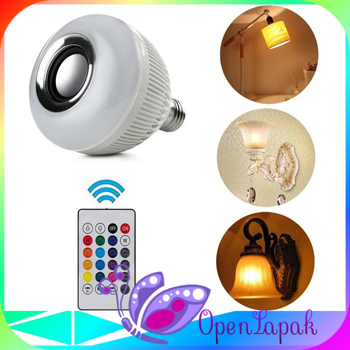 Jual Speaker Wireless Bluetooth Bentuk Lampu Bohlam LED RGB Berubah ...