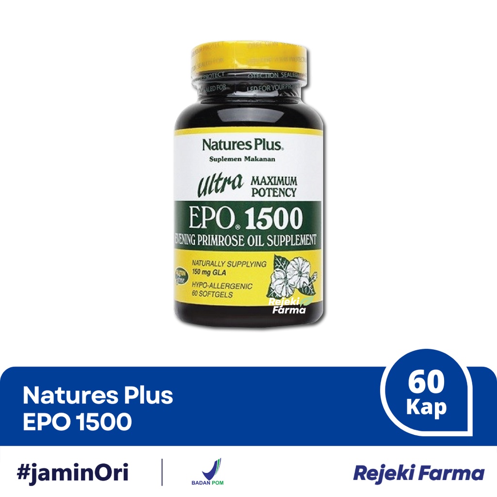 Jual Nature's Natures Plus Ultra EPO 1500 60 Softgels Maximum Potency E ...