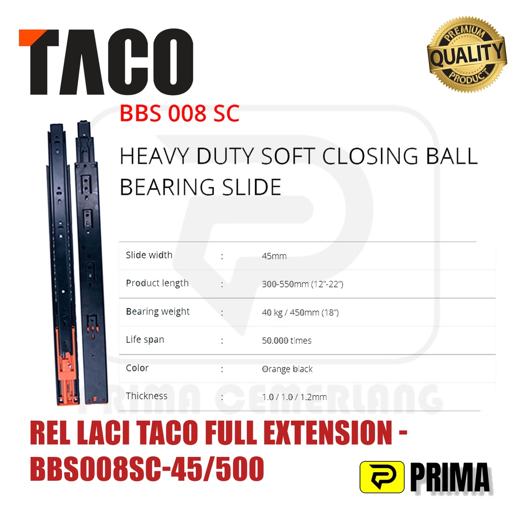 Jual REL LACI TACO DOUBLE TRACK SLOW MOTION BBS008 SC-45- 50CM | Shopee ...