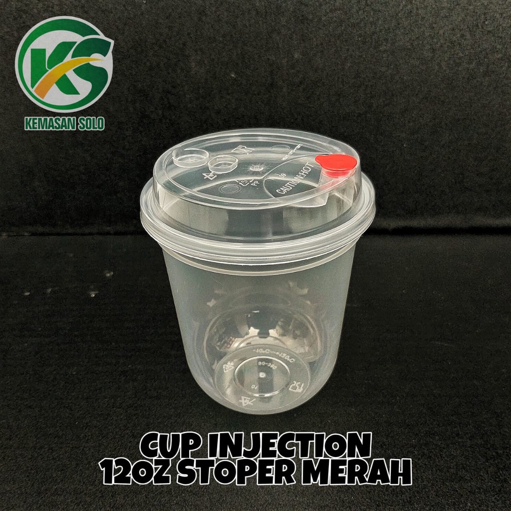 Jual Gelas Thinwall Cup PP Injection 360ml 12oz (Cup+lid+stopper ...