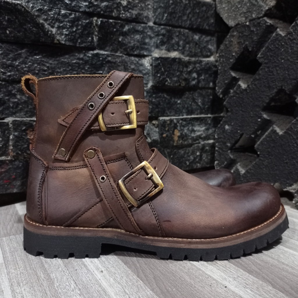 Jual Sepatu motor riding touring kulit sapi asli predator series Xrider ...