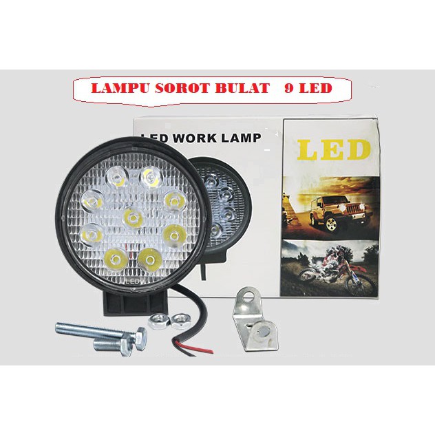 Jual LAMPU SOROT BULAT 9 LED | Shopee Indonesia