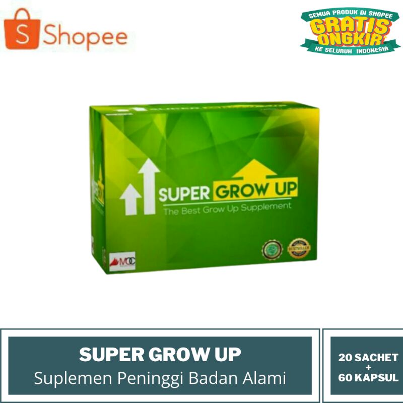 Jual SUPER GROW UP!!! Promo Peninggi Badan, Terbaik Susu Calcium & Zinc ...