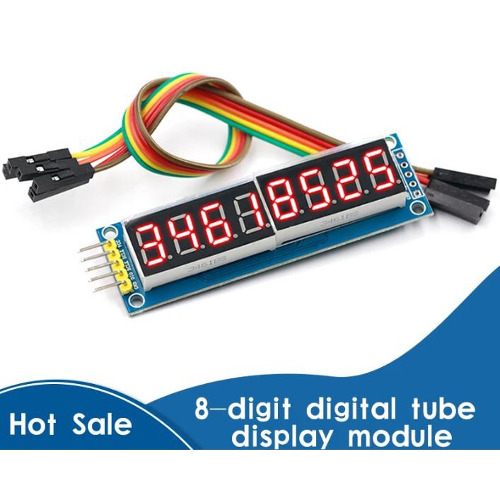 Jual 8 Digit Digital LED Tube Display 7 Seven segments 74HC595 Module 8 ...