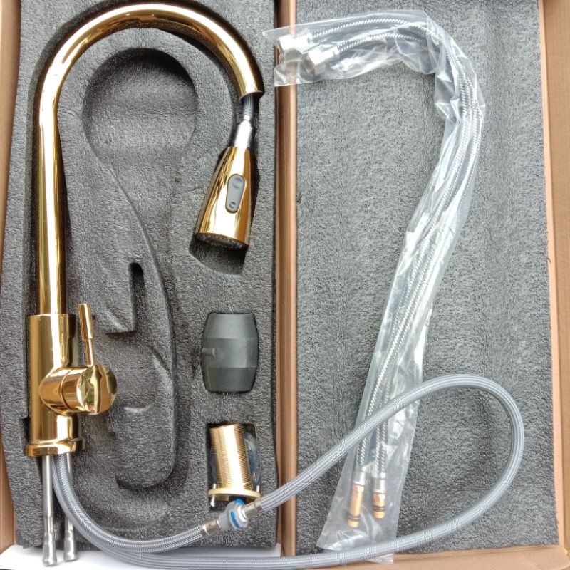 Jual Kitchen Sink Gold Bak Cuci Piring Stainless Anti Karat Paket ...