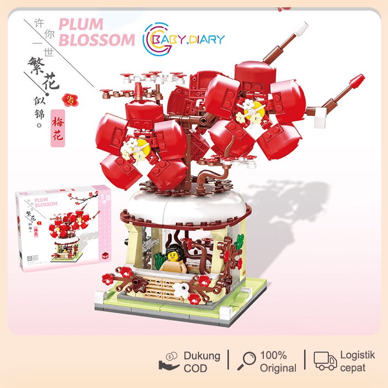 Jual [COD] Kreatif Buket Bunga Pot Street View Seri Model Bangunan ...