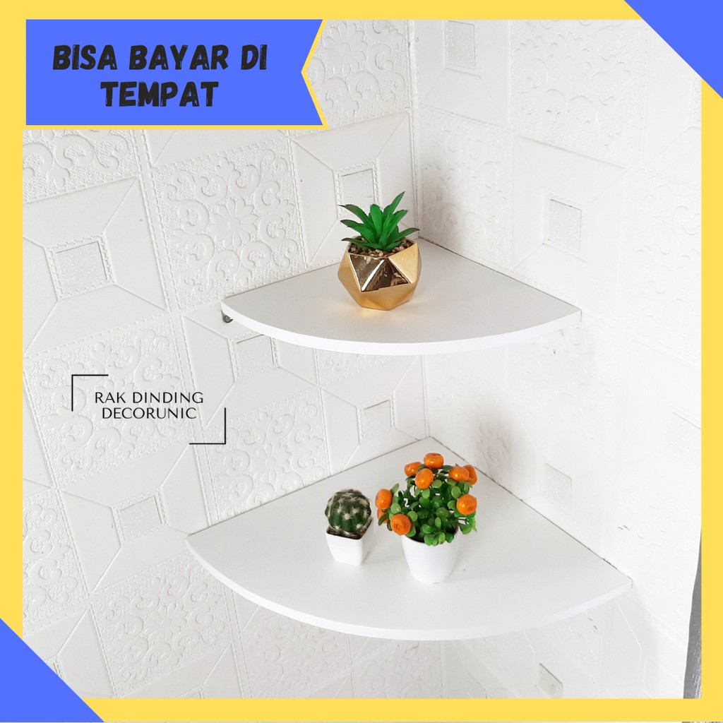 Jual 2Pcs Rak Dinding Sudut Siku 25,30cm Rak Sudut Serbaguna Ambalan ...
