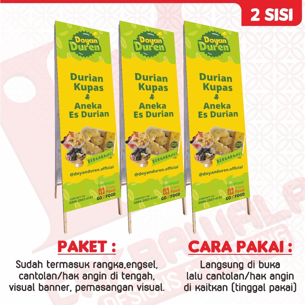 Jual STAND BANNER KAYU UKURAN 50 X 160 - SEGITUGA BANNER RANGKA KAYU ...