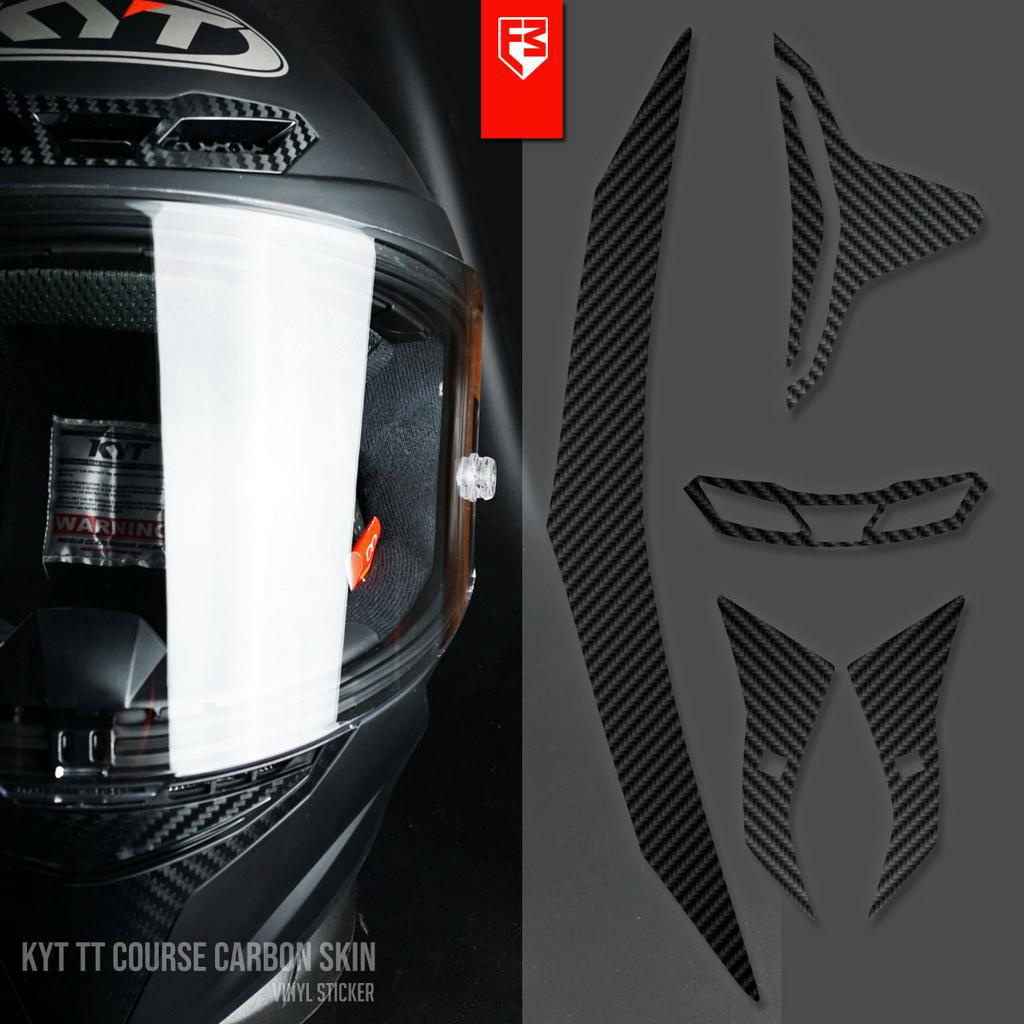 Jual Sticker Set Carbon Skin Helm KYT TT Course | Shopee Indonesia