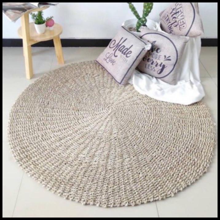 Jual Karpet Anyaman Seagras Natural Polos Premium 120Cm | Shopee Indonesia