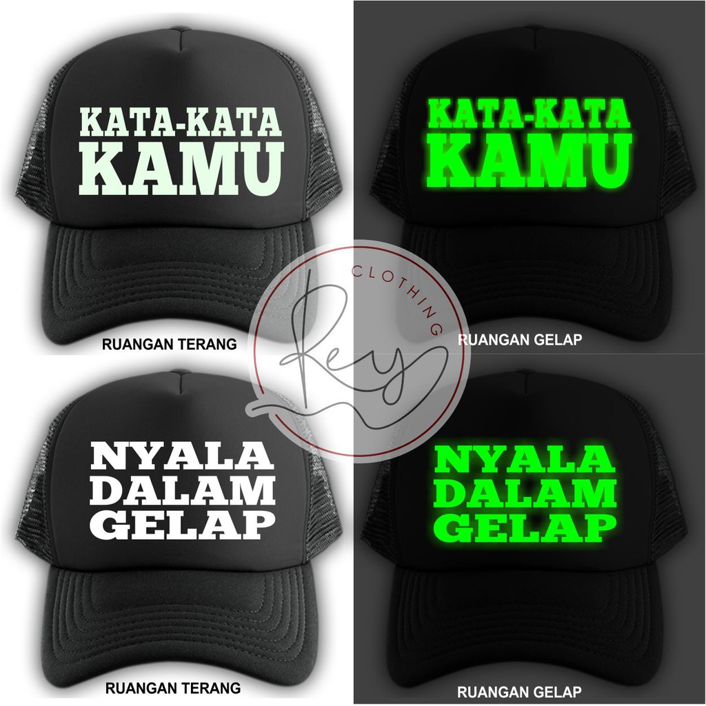 Jual Topi Jaring Custom Sablon Glow in the Dark - Tanpa minimal order ...