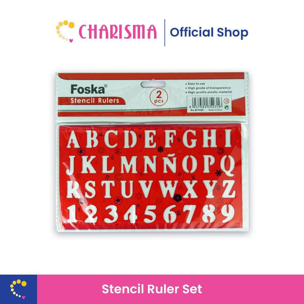 Jual Penggaris Sablon Mal huruf Angka - Foska Penggaris Cetakan ...