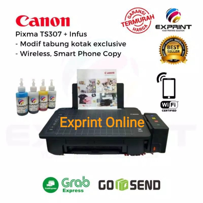 Jual Printer Canon Pixma TS307 Wireless + infus Box - Tinta Standar ...