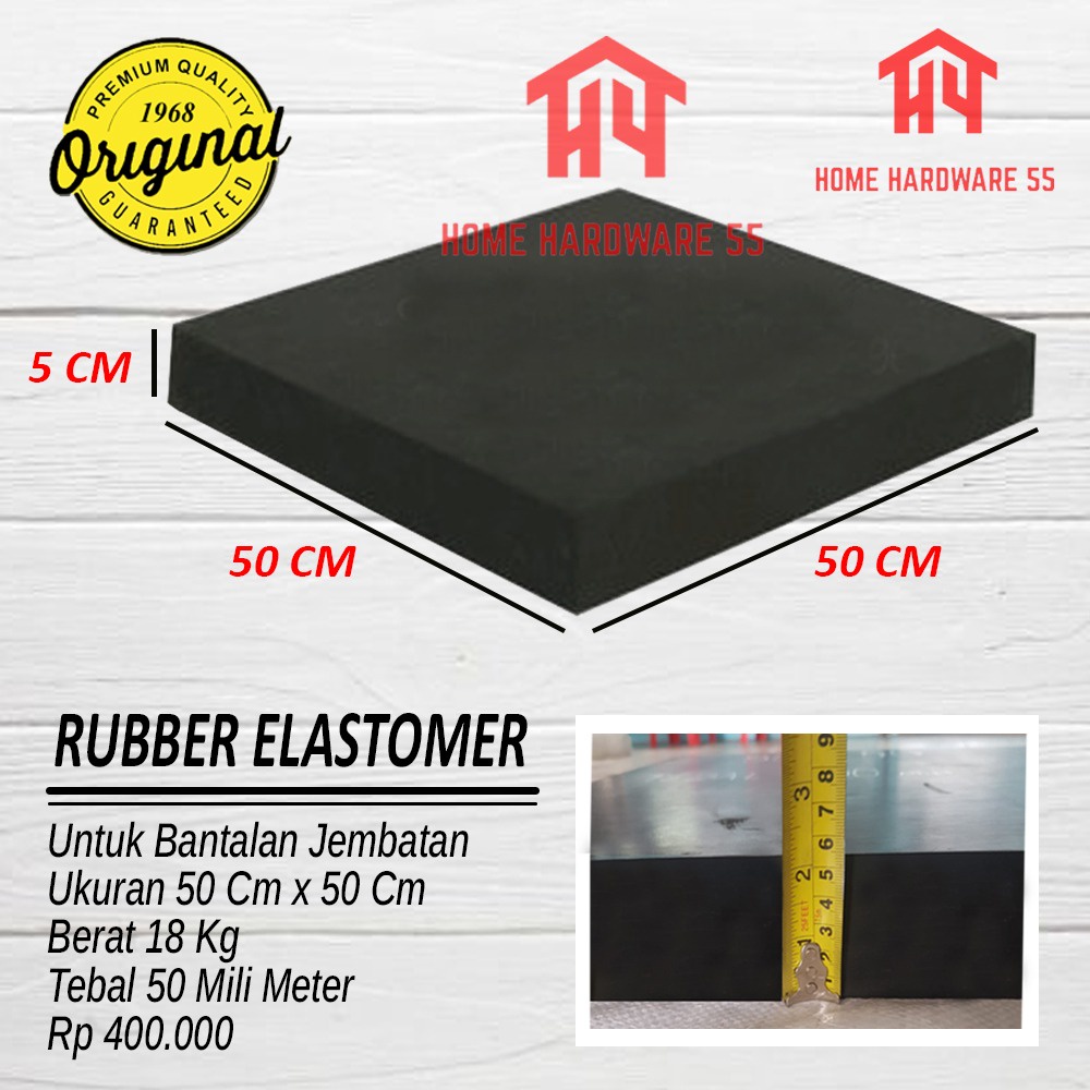 Jual KARET ALAS JEMBATAN RUBBER ELASTOMER BARING PAD UKURAN 40 CM X 40 ...