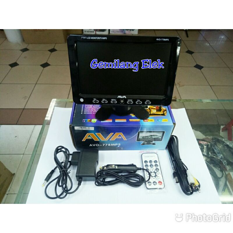 Jual TV MONITOR LCD AVA AVO-778MP5 USB 7INCH | Shopee Indonesia