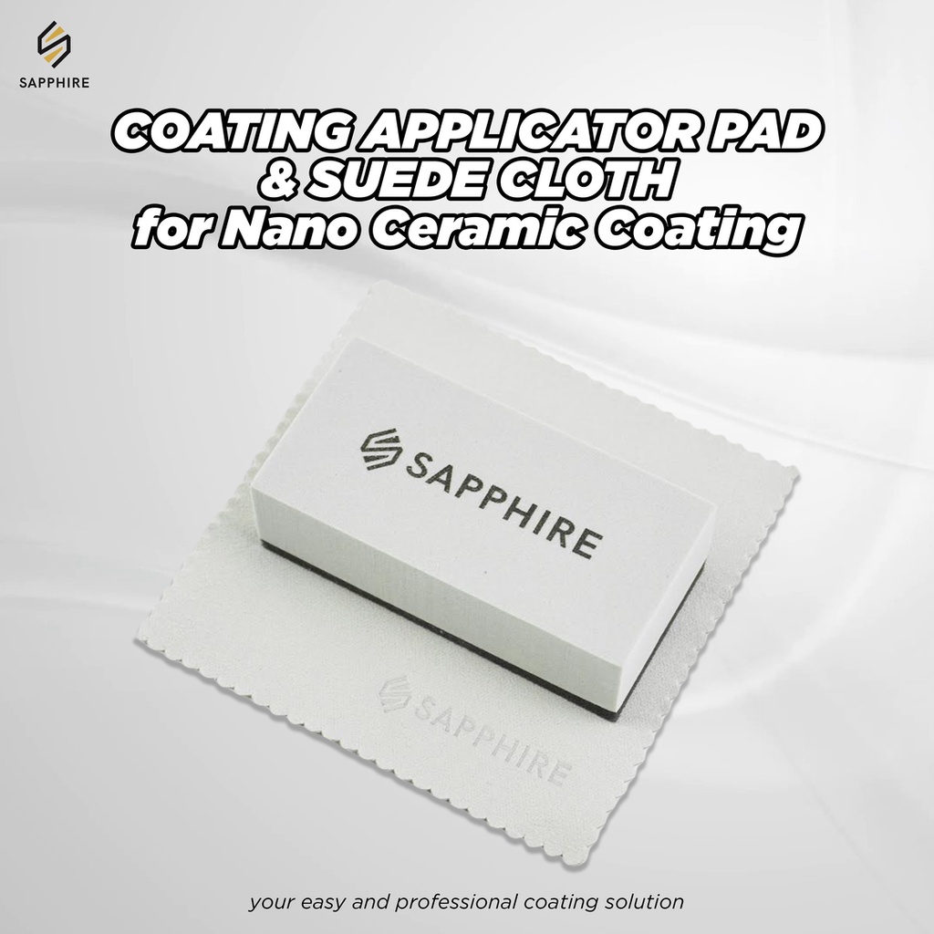 Jual Sapphire Paket Coating Pad + Suede Cloth | Aplikator Nano Ceramic ...