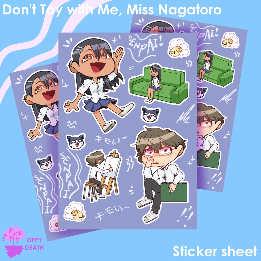 Jual Nagatoro & Senpai Sticker sheet - Don't toy with me, Miss Nagatoro ...