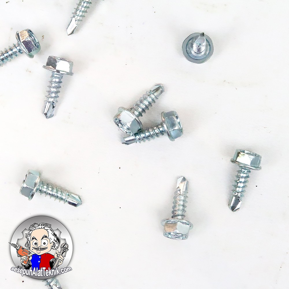 Jual Sekrup Atap Baja Ringan / Baut Self Drilling Screw Kepala Hex ...