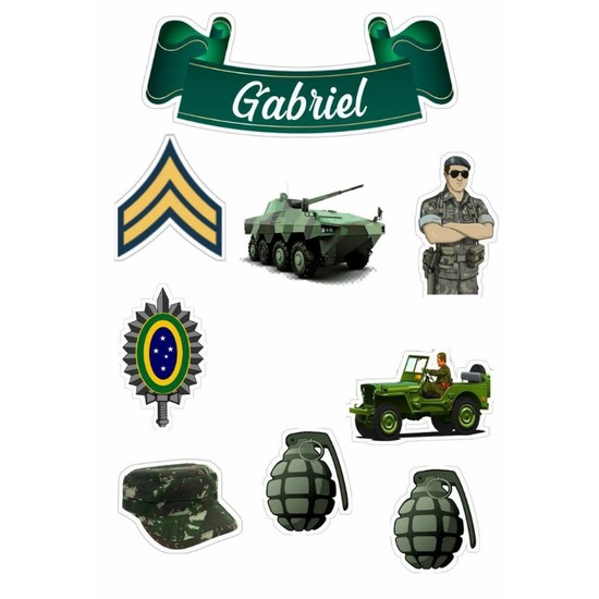 Jual Topper cake kue TNI ABRI militer prajurit free custom nama dan ...