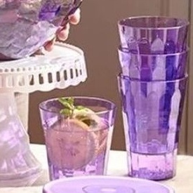 Jual Prisma Glass/prisma glass tupperware/gelas ungu/gelas Tupperware ...