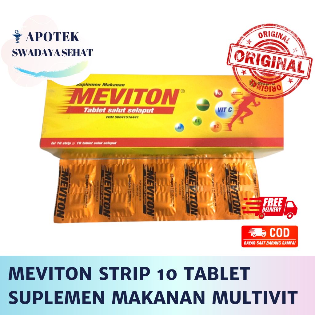 Jual MEVITON Strip 10 Tablet - Suplemen Makanan Multivitamin Daya Tahan ...