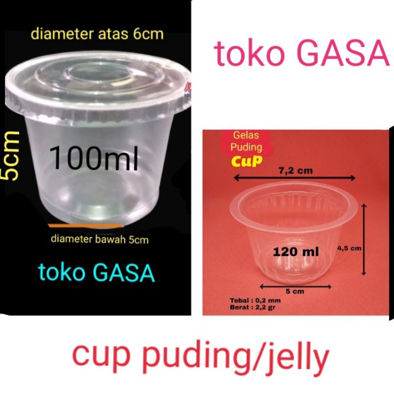 Jual Cup Puding/Cup Jelly/cup es krim-ice cream/Mika Pudding/gelas ...
