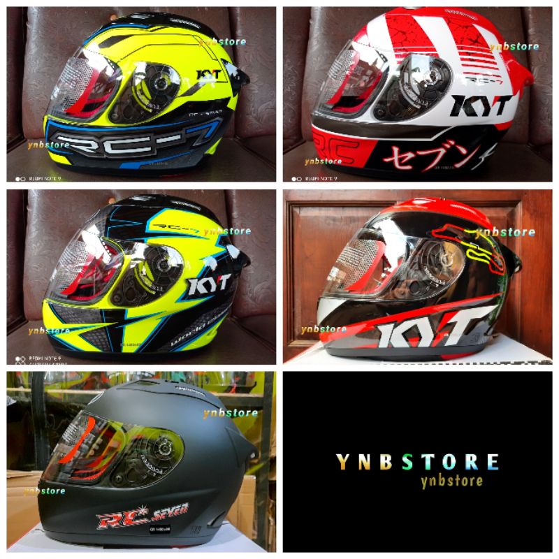 Jual Helm KYT RC7 Motif 14 15 16 17 18 Fullface Original | KYT RC7 ...