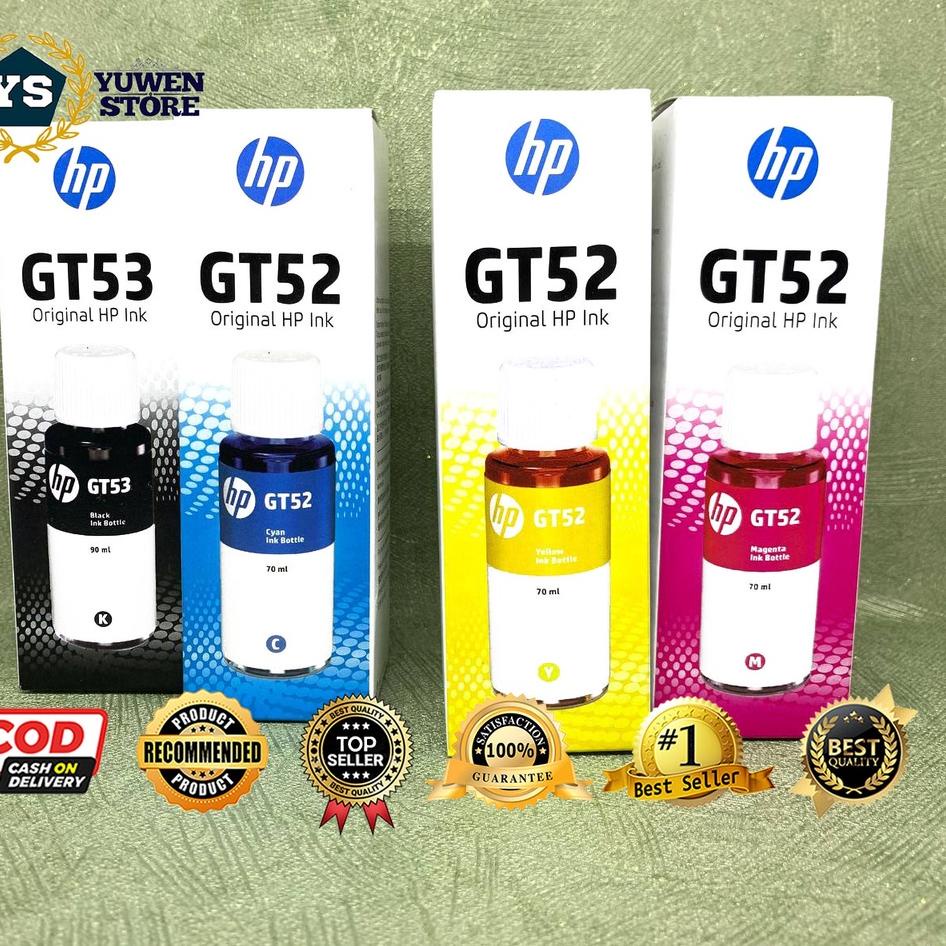 Jual Tinta HP GT53 GT52 Black Color Model Baru | Shopee Indonesia