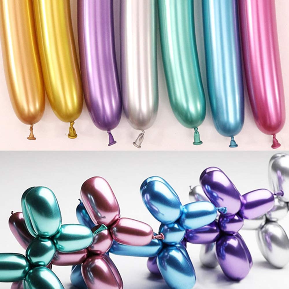 Jual Balon Panjang Chrome / Balon Twist Chrome isi 10 Pcs | Shopee ...