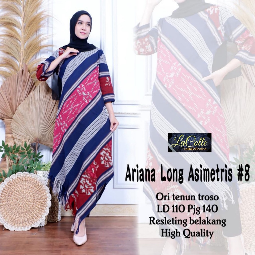 Jual BATIK LONG TUNIK ASIMETRIS TENUN/ SABRINA LONG ASIMETRIS/ SALWA ...
