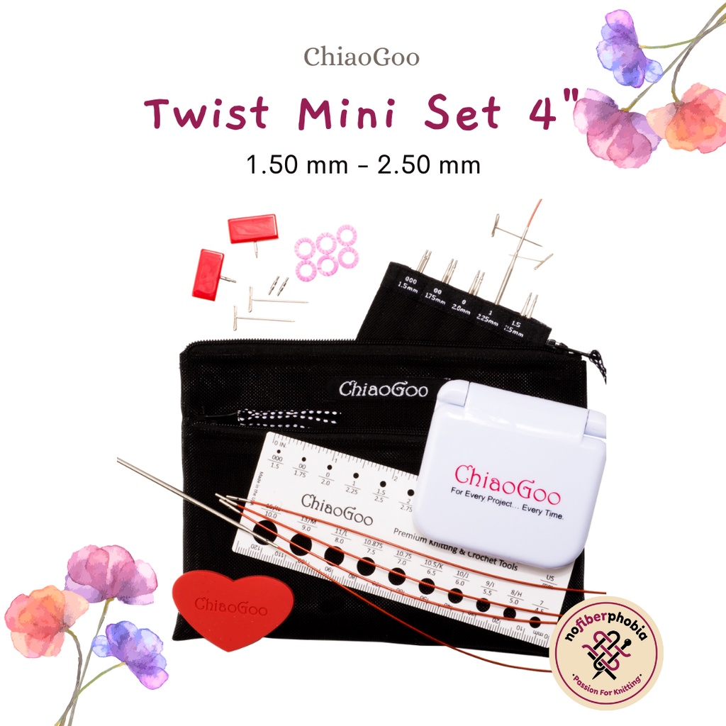 Jual Jarum Rajut ChiaoGoo Twist Mini Set 4" (10 cm) | Shopee Indonesia