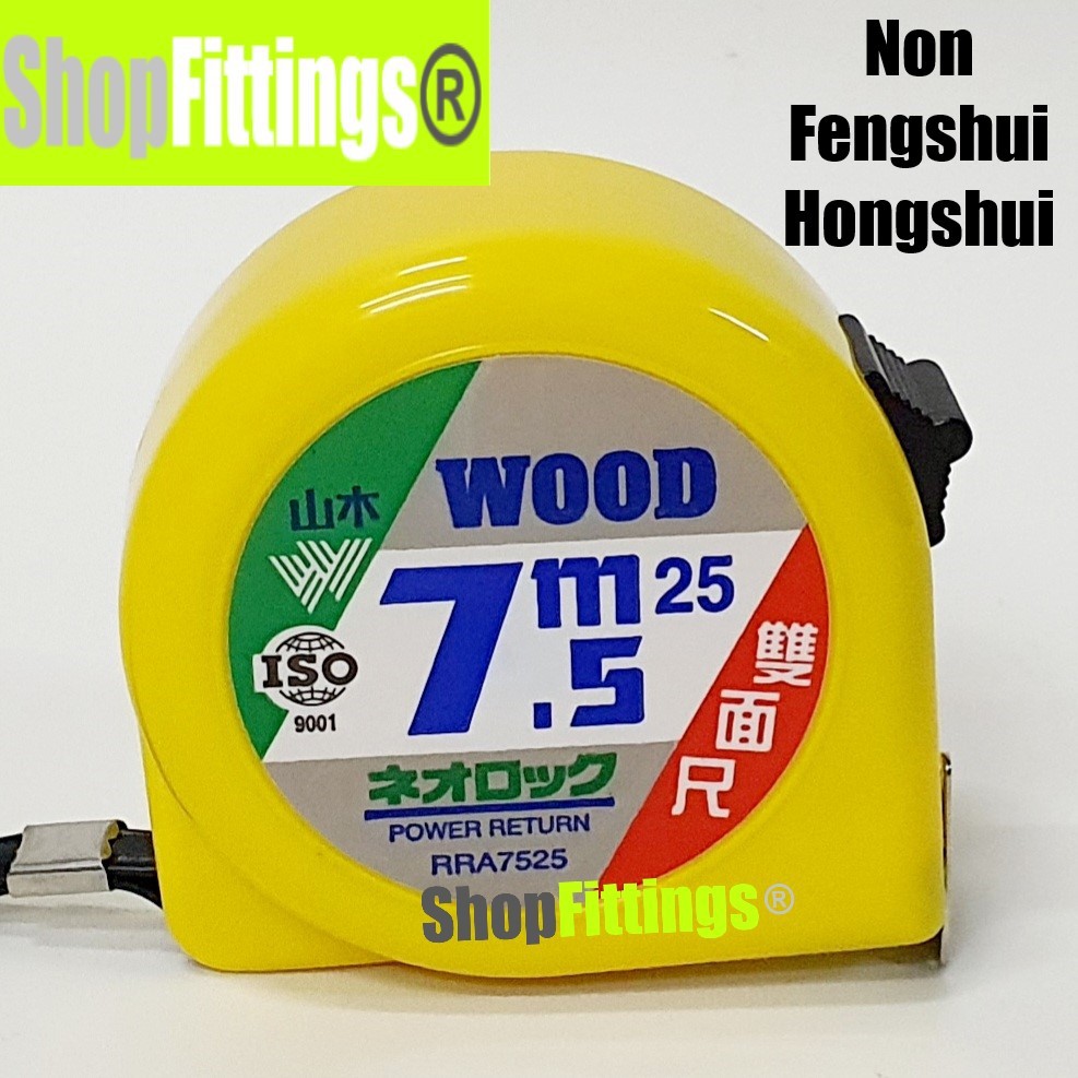 Jual WOOD Meteran 5 meter 3 or 7.5 m FengShui Hong Sui Feng Tape ...