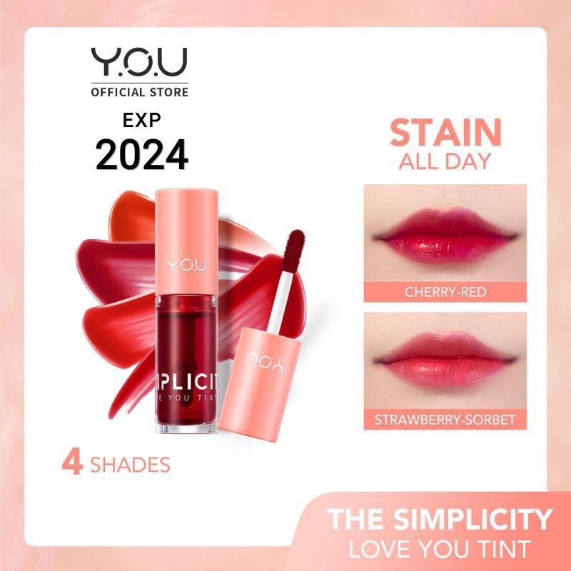 Jual Y.O.U The Simplicity Love You Tint| Lip Tint Stain All Day ...