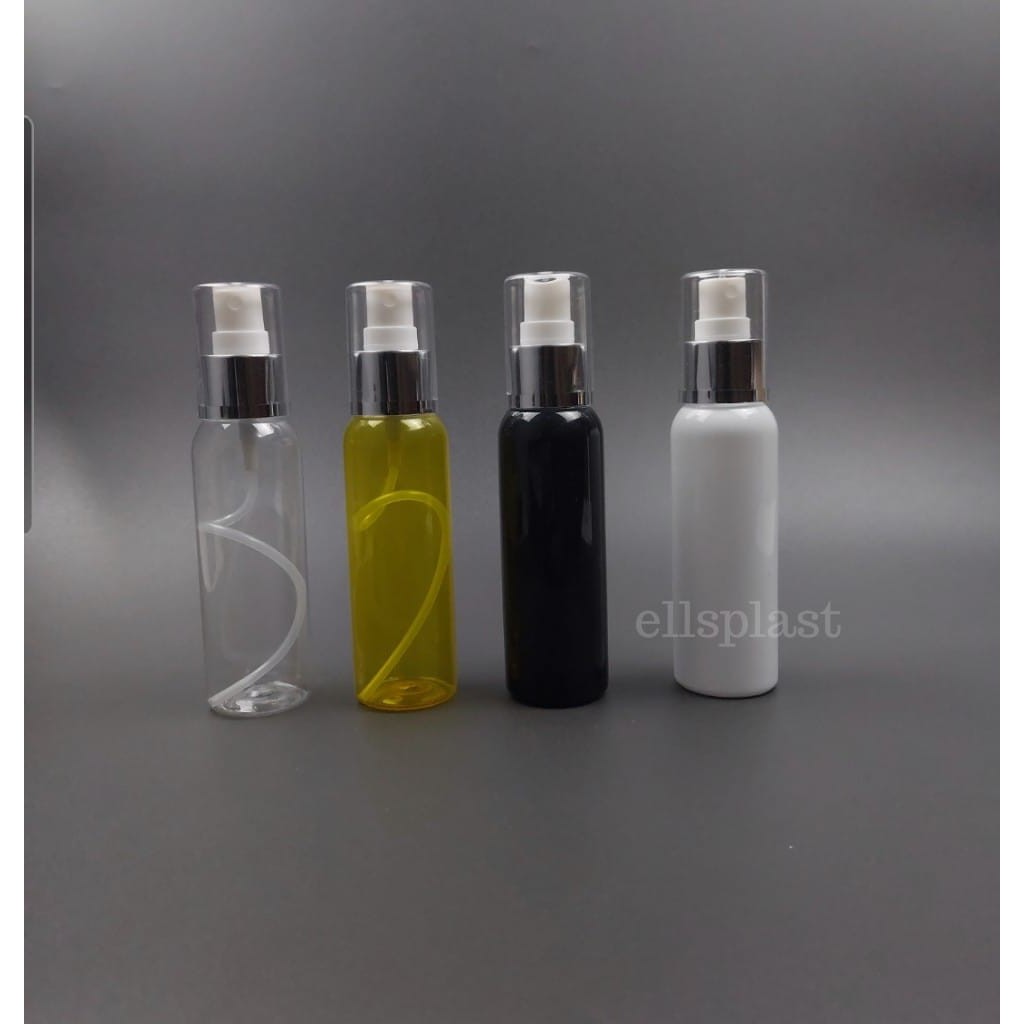 Jual BOTOL SPRAY 100 ML SILVER FULL CAP / BOTOL PET 100 ML | Shopee Indonesia