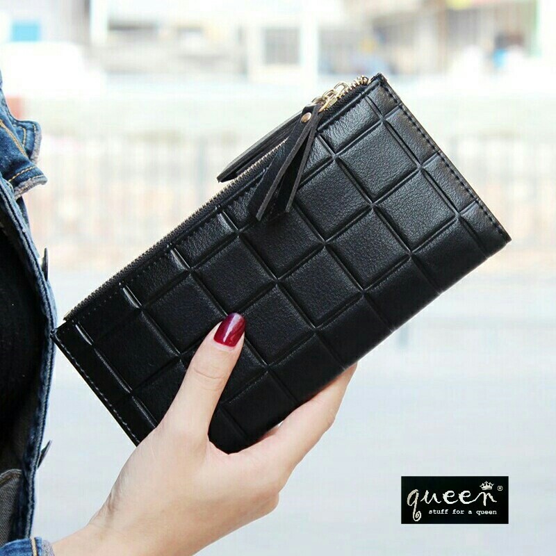 Jual TUGUFAMILY - DOMPET PANJANG KOTAK WARNA HITAM A1 PROMO | DOMPET ...