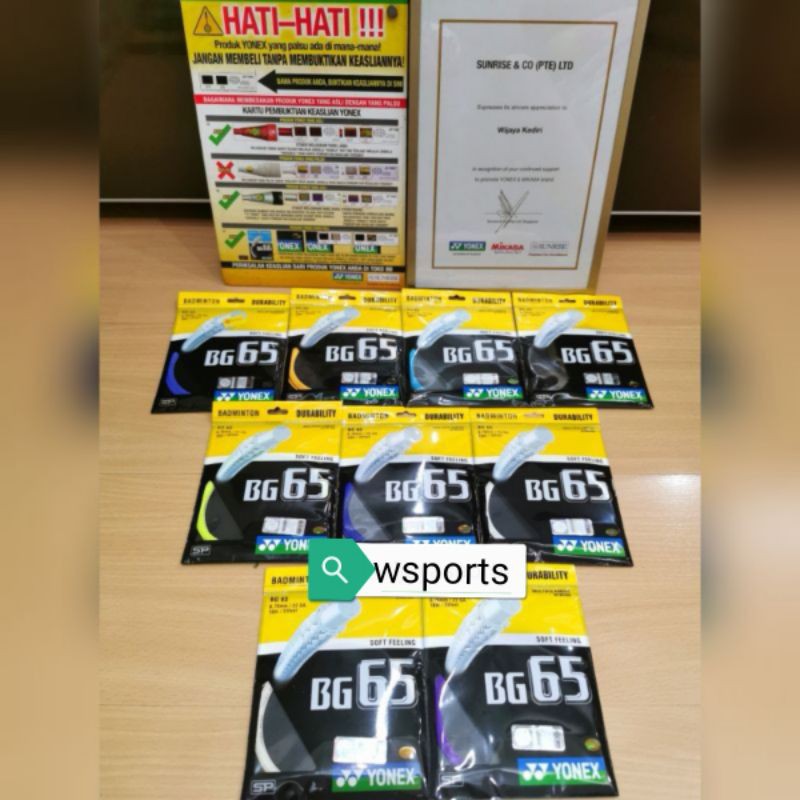 Jual Senar Badminton Yonex BG 65 BG65 Original | Shopee Indonesia