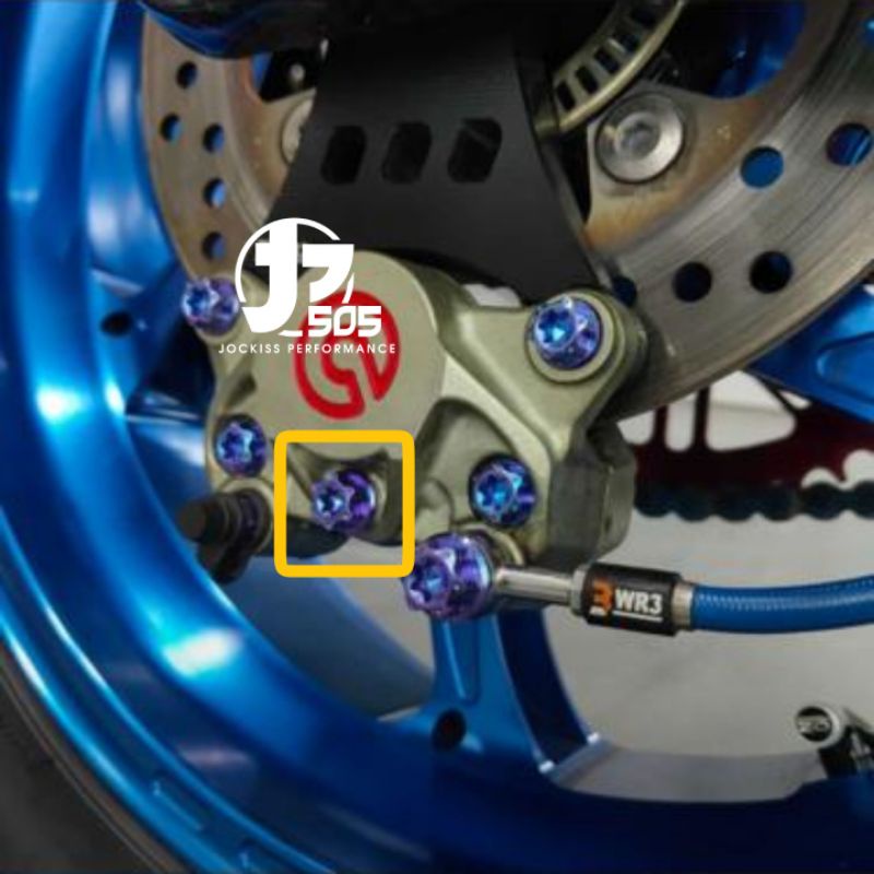 Jual Baut Titanium Tojos Pin Discpad Brembo Original 2P 4P | Shopee ...