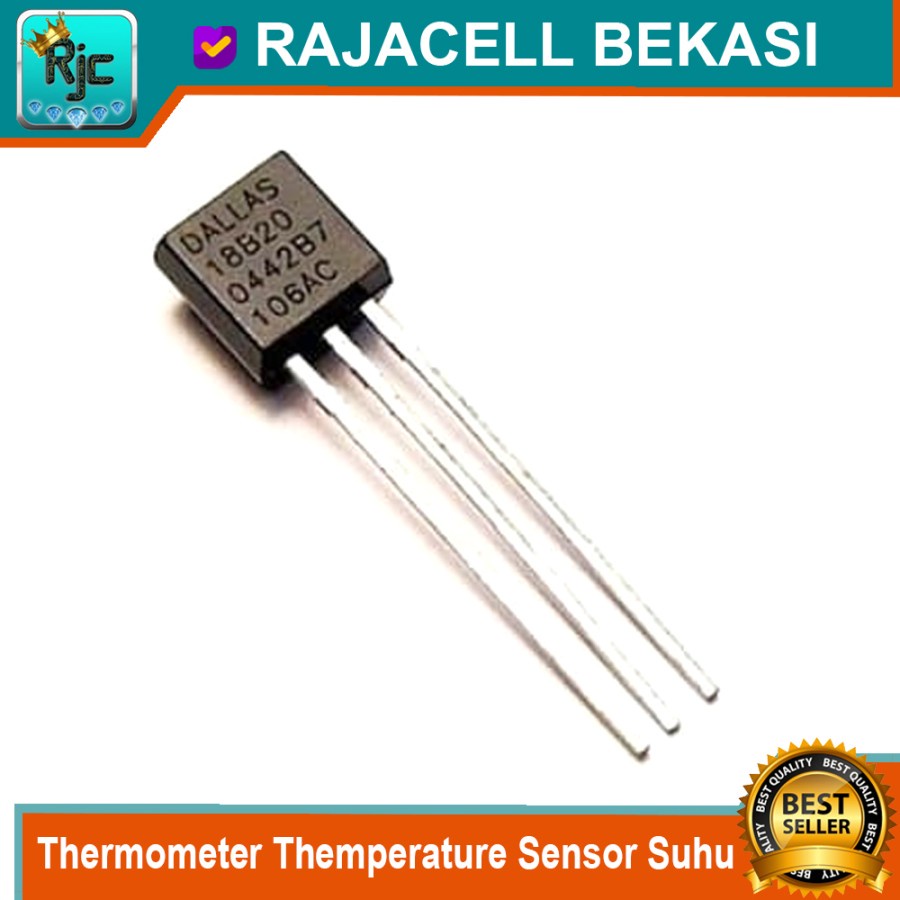 Jual Dallas DS18b20 Thermometer Themperature Sensor Suhu Arduino TO-92 ...