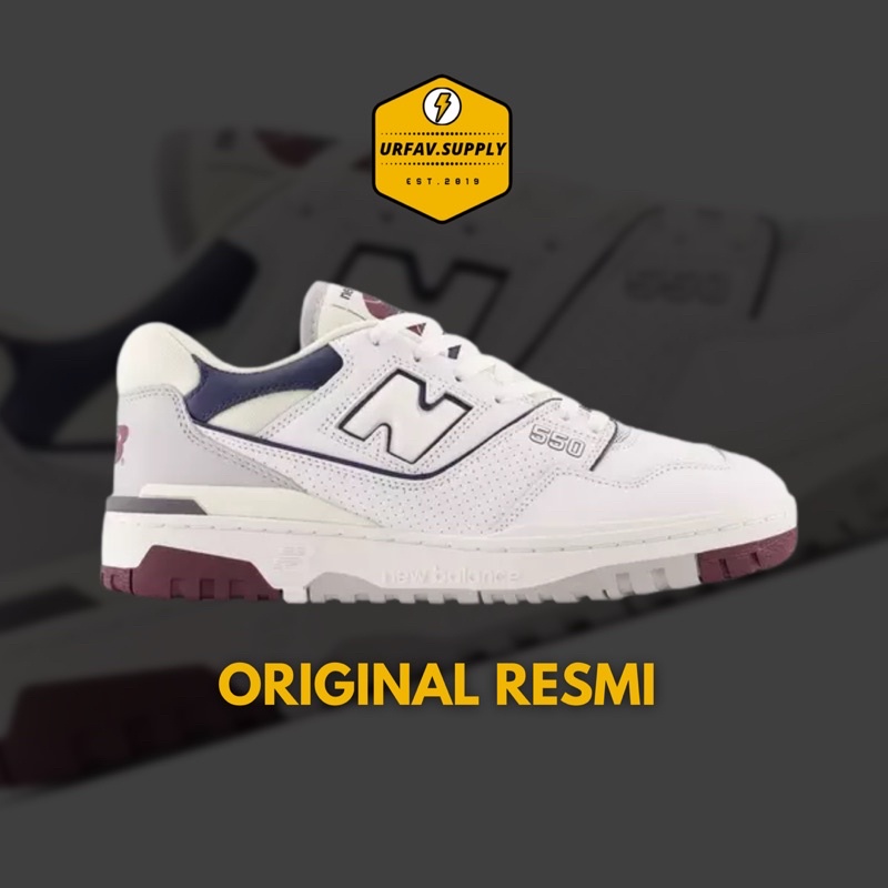Jual [RESMI] New Balance 550 White Burgundy Navy Indigo ORIGINAL 100% ...