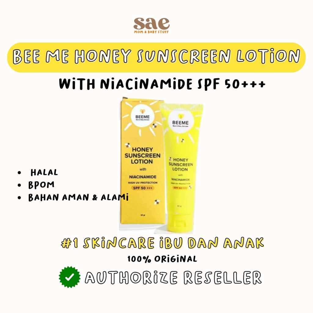Jual BEEME HONEY SUNSCREEN LOTION with Niacinamide SPF 50++ | Suncreen ...