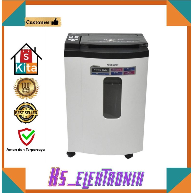 Jual Mesin penghancur kertas Krisbow S8106 /paper Shredder micro cut ...