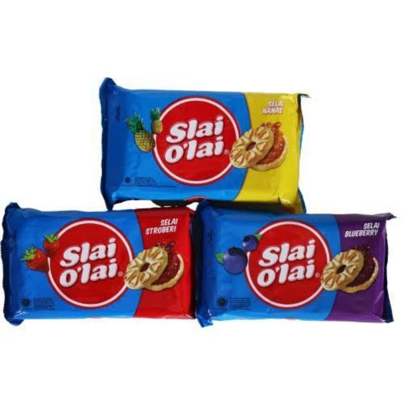 Jual Slai Olai biskuit 192gr Strawberry/blueberry/nanas | Shopee Indonesia