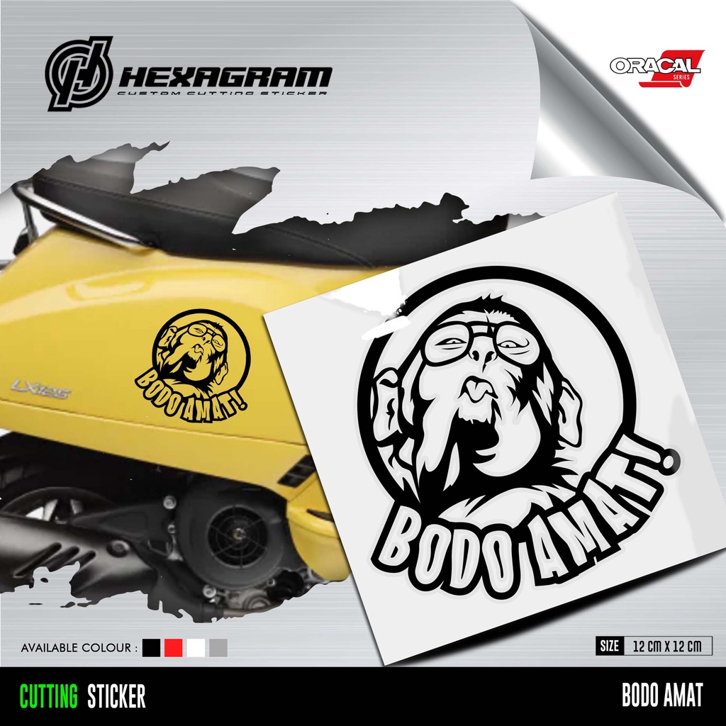 Jual Cutting Sticker Custom Bodo Amat | Stiker Custom Bodo Amat ...